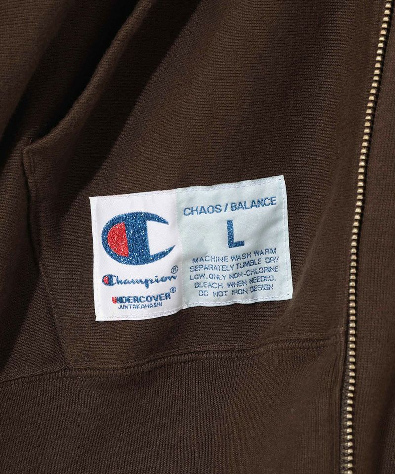 UNDERCOVER>10oz チャンピオン裏毛ビーズ刺繍ダブルZIPパーカー UNDERCOVER>10oz チャンピオン裏毛ビーズ刺繍ダブルZIPパーカー